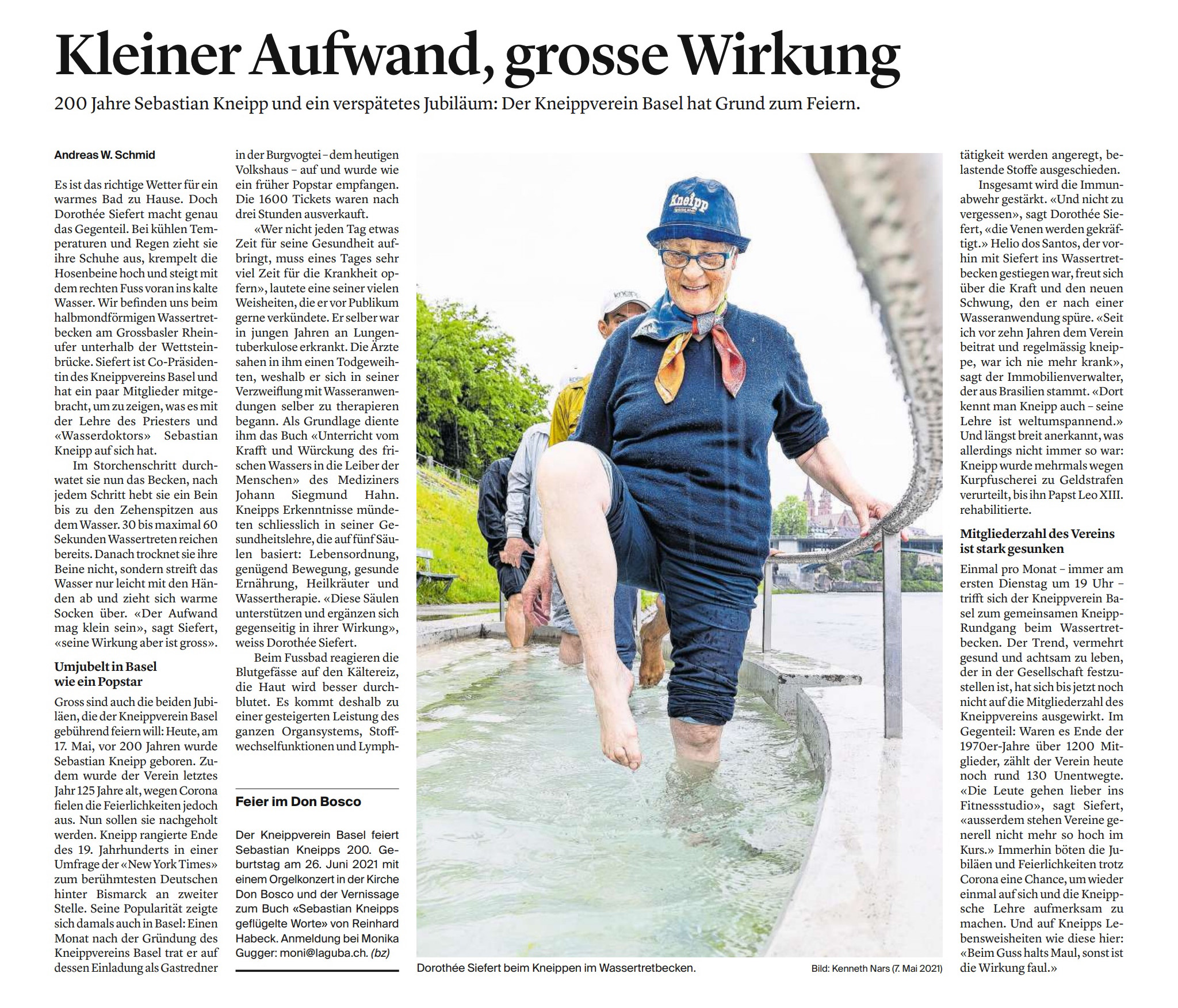 Kneippbecken am Rhein bei Basel